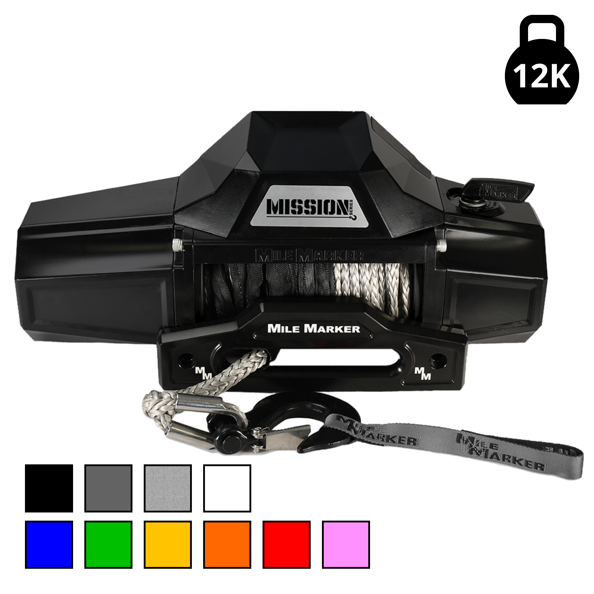 Heavy-Duty Mile Marker Mission Winch Series 12k - Available in 10 ...